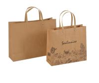 China Biodegradable Folding Paper Packaging 300um Kraft Paper Shopping Bag for sale