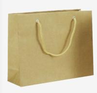 China Recycled Custom Kraft Paper Bags Ribbon Handle For Shopping for sale