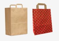 China Recycled Custom Kraft Paper Bags Ribbon Handle For Shopping for sale