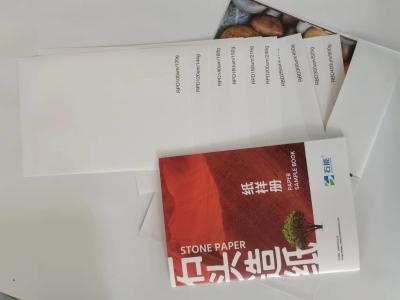 China Fast Offset Printing Stone Paper Waterproof Tear Resistant Eco Friendly for sale