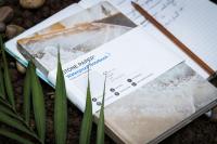 China customized Stone Paper Hardcover Notebook With Individual Polybag Packaging for business and gift for sale