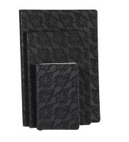 China Lace Gradient Color PU Leather Hardcover Stone Paper Notebook With Elastic Band for sale