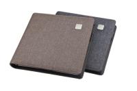 China Snowflake Loose Leaf Stone Paper Notebook With Rope And Signed Pen Card Pocket for sale