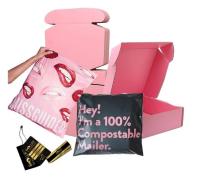 China Custom Plant Based Compostable Poly Mailer Plastic Envelopes Tear Proof for sale
