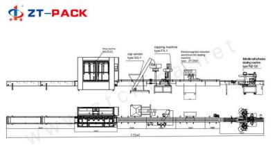 China 3200b/H Detergent Filling Machine 1.5kw Mouthwash Liquid Packaging Line for sale