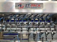 China 6 8 10 12 Nozzles Lubricant Oil Flow Meter Filling Machine Track Capping for sale