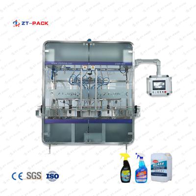 China Multi Head Disinfectant Glass Cleaner Dettol Foamy Liquid Chemail Product Bottle Filling Machine for sale