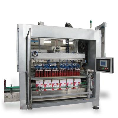 China 8-20 Bpm Lined Carton Packing Machine 150mm Carton Box Tape Sealing Machine for sale