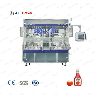 China 4000bph Ketchup Paste Jam Sauce Hot Filling  plastic bottle drum Filling Machine for sale