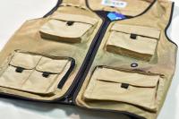 China Fashion Khaki Wear-resistant Mesh Sleeveless Summer Cooling Air Conditioning Set for sale
