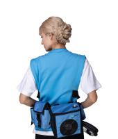 China Blue Sleeveless Mini Air Conditioning Compressor Cooling Vest for Hot Weather Work for sale