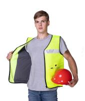 China Stay Cool and Productive with Fashion Fluorescent Yellow Short Sleeve Cooling Vest for sale