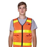 China Regular Length Fashion Orange Yellow Short Sleeve Summer Cool Water Cycle Cooling Vest for sale