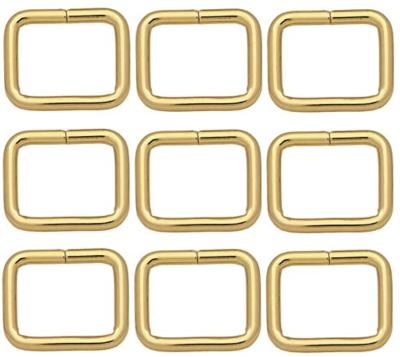 China Metal Handbag Rings Hardware Thin Rectangle Ring Buckles Webbing Strap Loops Adjuster for sale
