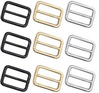 China Rectangular Adjustable Buckle Fasteners For Webbing Belt Bags Strap Keeper for sale