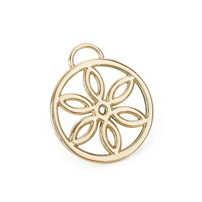 China The Gold Circular Pendant, In The Shape Of A Flower，Lightweight DIY Geometry Handbag Decoration Hardware for sale