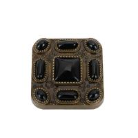 China Square Shape Handbag Lock Hardware Dark Black Stone Purse Lock for sale