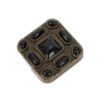 China Square Shape Handbag Lock Hardware Dark Black Stone Purse Lock for sale