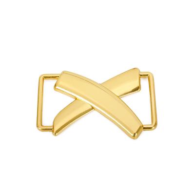 China Bright Gold Metal Cross Shape Handbag Lock For Purse Decoration for sale