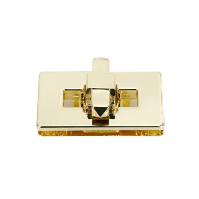 China Bright Gold Handbag Twist  Lock Metal Lock For Handbag Purse Wallet for sale
