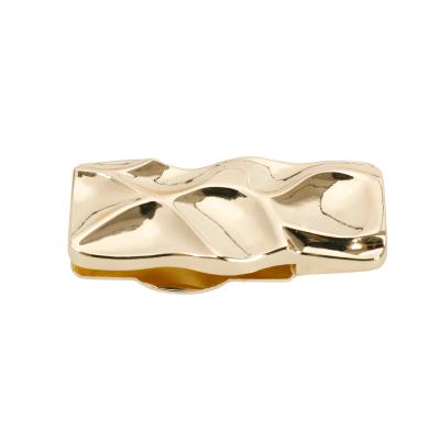 China Light Gold Wave Shape Handbag Lock Handbag Lock Hardware for sale