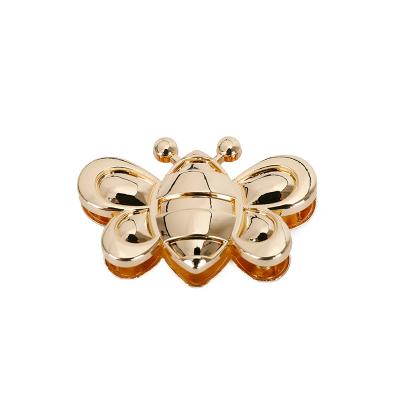 China Versatile Handbag Lock Hardware With Decorated Bee Shape Handbag Metal Lock for sale