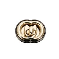 China Light Gold Double Round Twist Handbag Metal Lock Easy To Install for sale