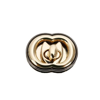 China Light Gold Double Round Twist Handbag Metal Lock Easy To Install for sale