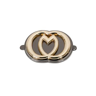 China 3.5cm Handbag Metal Tags Engrave Concave Label Plates for sale