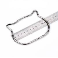 China Colorfast Cat Ear Metal Bag Handles Smooth Edge For Wallet And Clutch ODM for sale