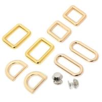China Golden Multipurpose Handbag Rings Hardware D Ring Fadeless Stainless Steel ODM for sale