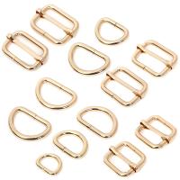 China Square Antioxidant Metal D Rings Gold Tearproof Rustproof For Luggage Belts for sale