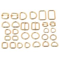 China Square Antioxidant Metal D Rings Gold Tearproof Rustproof For Luggage Belts for sale