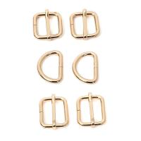China Square Antioxidant Metal D Rings Gold Tearproof Rustproof For Luggage Belts for sale