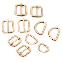 China Square Antioxidant Metal D Rings Gold Tearproof Rustproof For Luggage Belts for sale