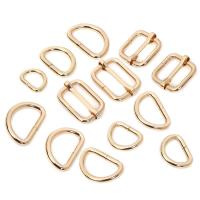 China Square Antioxidant Metal D Rings Gold Tearproof Rustproof For Luggage Belts for sale