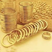 China Zinc Alloy Gold Plated Key Rings Holder Anti Corrosion Antirust ISO9001 for sale