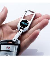 China Silver​ Durable Antirust​ Car Keyring Accessories Heavy Duty Carabiner Keychain for sale