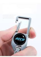 China Silver​ Durable Antirust​ Car Keyring Accessories Heavy Duty Carabiner Keychain for sale