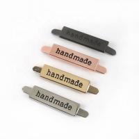 China Letter Shaped Handmade Metal Labels Alloy For Bags ROSH OEM for sale