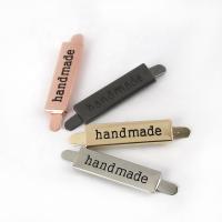 China Letter Shaped Handmade Metal Labels Alloy For Bags ROSH OEM for sale