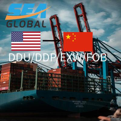 China FCL Sea Freight Shipping from USA to Shanghai, China with  Secure Cargo Handling for sale