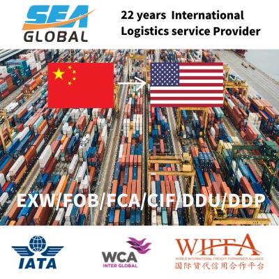 China Trusted LCL Ocean Freight China to USA | DDP Terms with Customs Clearance & Tracking for sale