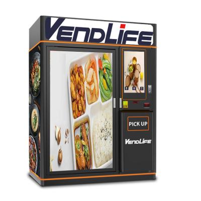 China Smart Fry Fast Food Sandwich Hot Food Vending Machines With 27 Inches Screen for sale