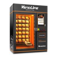 China Premade Intelligent Micro Supermarket  Commercial Hot Cold Refrigerated Bento Vending Machine Elevator Track Automatic Pizza Dumpling Food Vending Machine With 32 Inch Touch Screen Remote Temp Control for sale