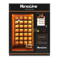 China Premade Intelligent Micro Supermarket  Commercial Hot Cold Refrigerated Bento Vending Machine Elevator Track Automatic Pizza Dumpling Food Vending Machine With 32 Inch Touch Screen Remote Temp Control for sale