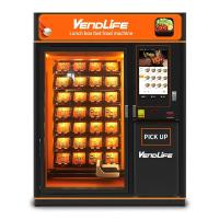 China Premade Intelligent Micro Supermarket  Commercial Hot Cold Refrigerated Bento Vending Machine Elevator Track Automatic Pizza Dumpling Food Vending Machine With 32 Inch Touch Screen Remote Temp Control for sale