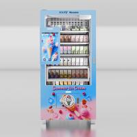 China 21.5 Inch Touch Screen Ice Cream Vending Machine -18°C Freezer Elevator Frozen Food Vending Machine With Card Reader & Remote Smart Management for sale