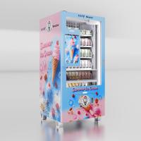 China 21.5 Inch Touch Screen Ice Cream Vending Machine -18°C Freezer Elevator Frozen Food Vending Machine With Card Reader & Remote Smart Management for sale