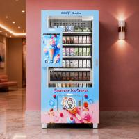 China 21.5 Inch Touch Screen Ice Cream Vending Machine -18°C Freezer Elevator Frozen Food Vending Machine With Card Reader & Remote Smart Management for sale
